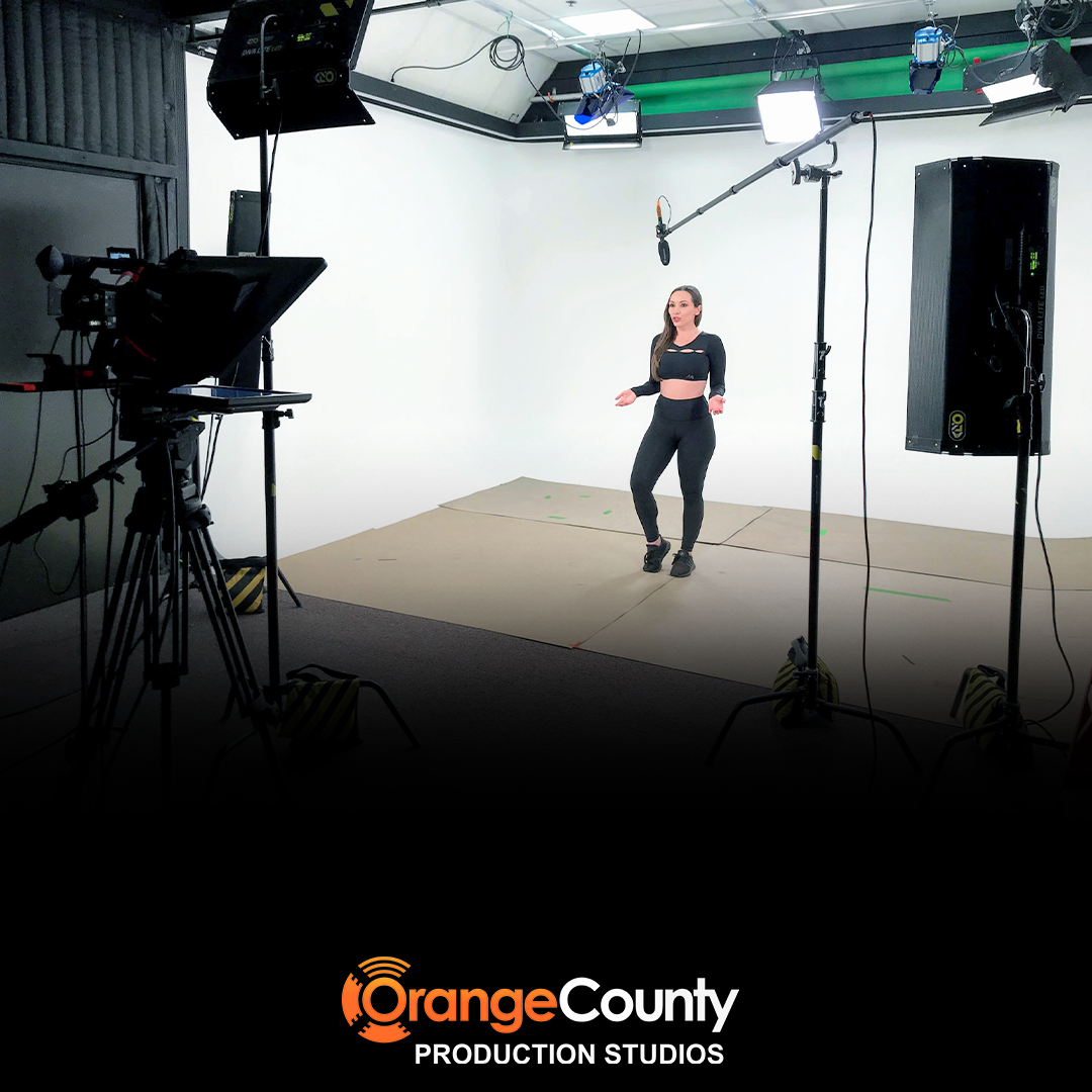 Orange County Production Studios is hosting a video shoot on a white ...